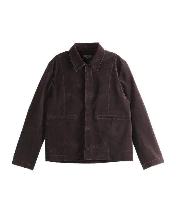 OMAR AFRIDI Velvet-effect Shirt Jacket