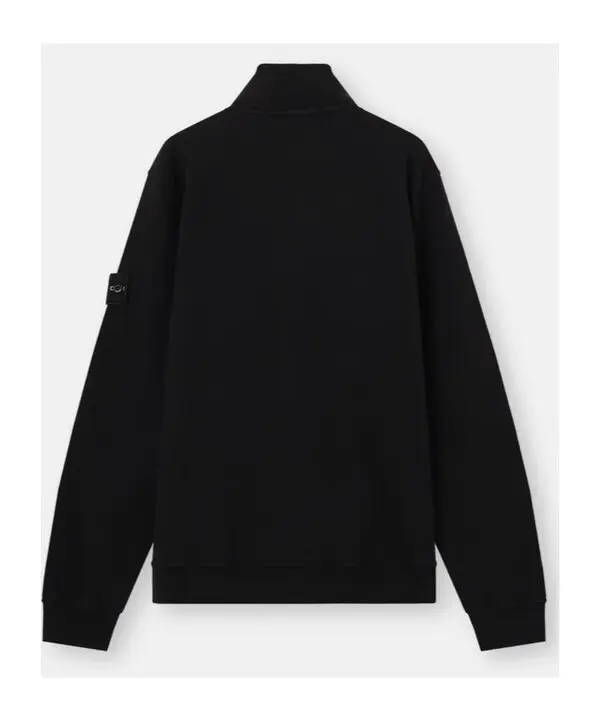 Stone Island Regular-fit Half-zip Sweatshirt With Ribbed Inserts