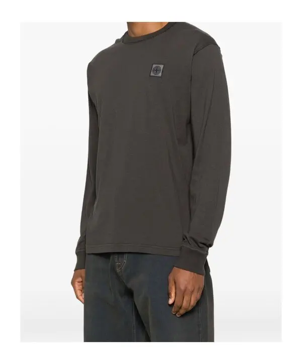 Stone Island Label-detail T-shirt - Grey