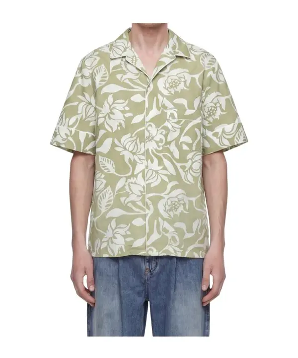 HED MAYNER Floral Shirt - Green