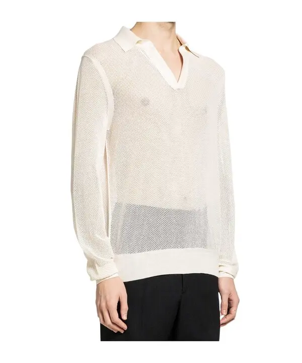 TOM FORD Semi-sheer V-neck Long-sleeve Sweater