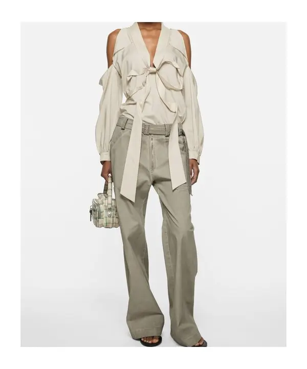 Acne Studios Cut-out Blouse With Bow