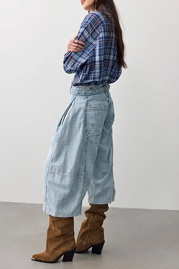 Free People We The Free Cropped Wide-leg Jeans