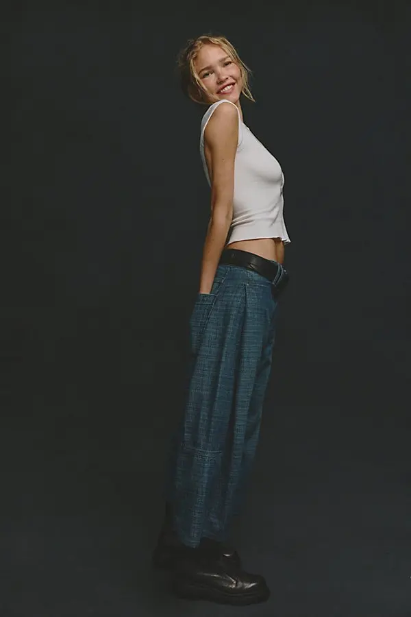 Free People We The Free Free To Roam Cropped Wide-leg Jeans