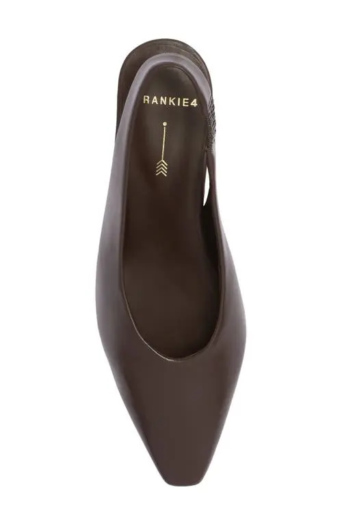 FRANKIE4 Noa Leather Slingback Pumps - Chocolate