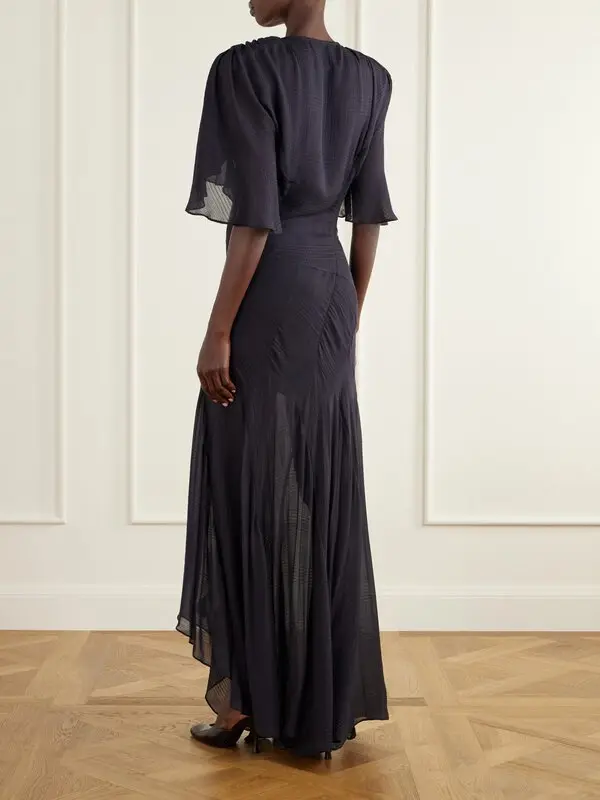 VIVIENNE WESTWOOD Priscilla Modal, Silk, And Wool-blend Jacquard Muslin Gown
