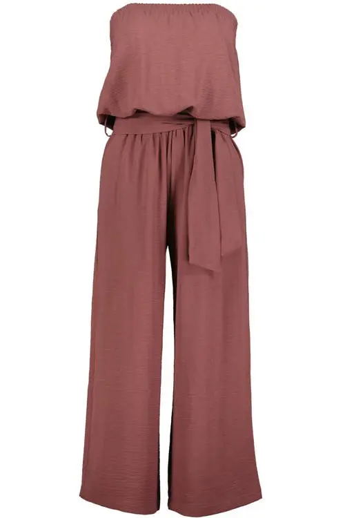 BISHOP + YOUNG Strapless Belted Jumpsuit