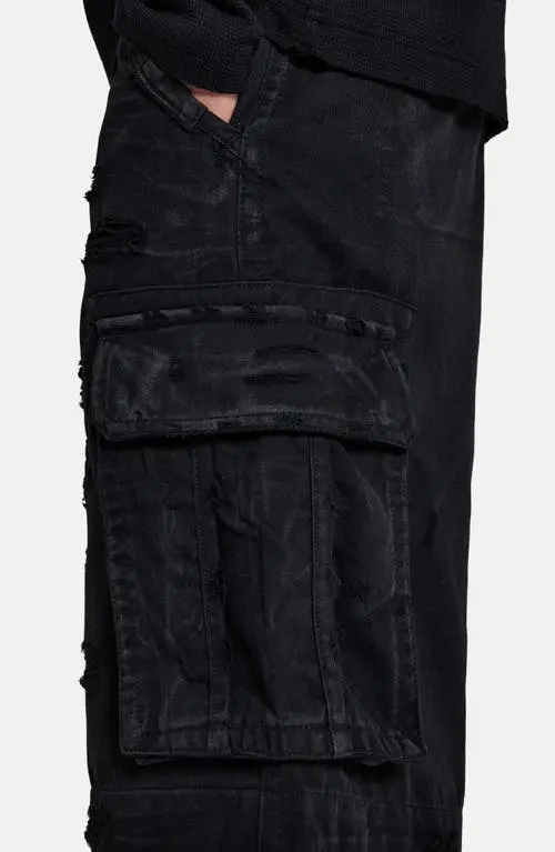 JADED LONDON Distressed Cargo Shorts