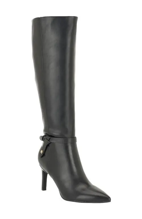 Tommy Hilfiger Jolay Knee-high Pointed Toe Stiletto Boots - Black