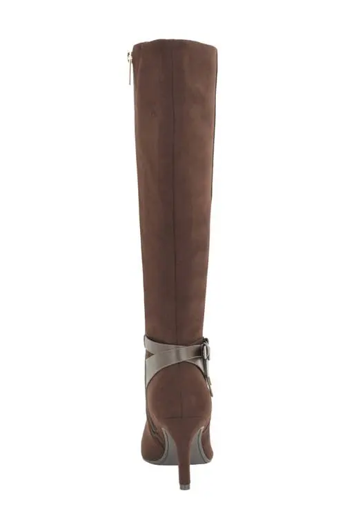 Tommy Hilfiger Jolay Knee-high Pointed Toe Stiletto Boots - Dark Brown