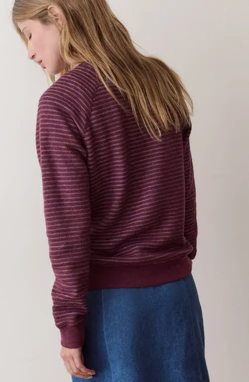 Marine Layer Striped Heathered Raglan T-shirt