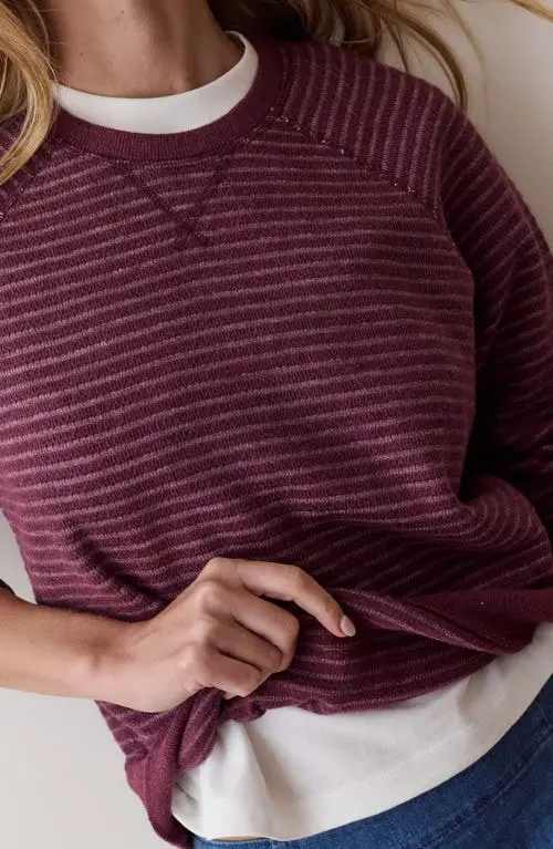 Marine Layer Striped Heathered Raglan T-shirt