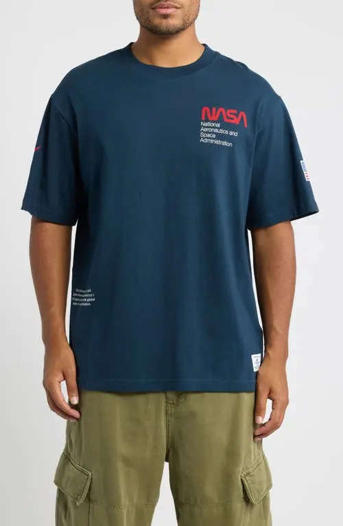 Alpha Industries Nasa Graphic T-shirt - Replica Blue