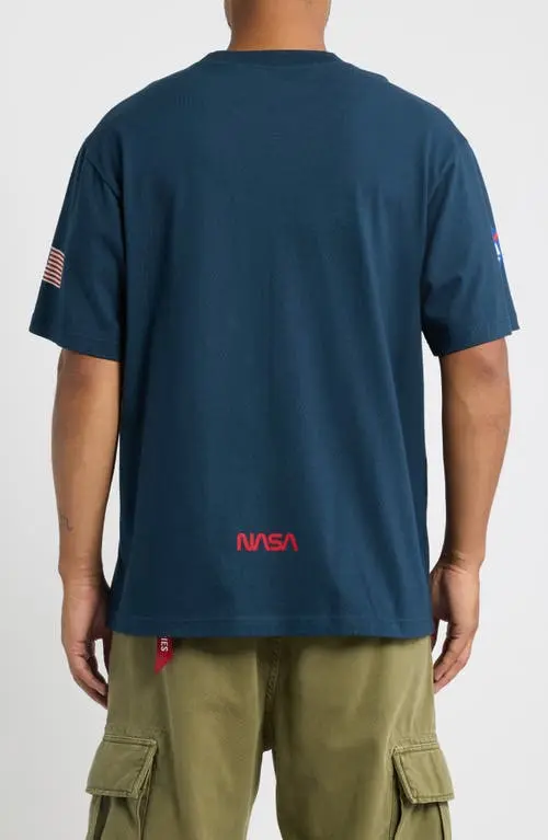 Alpha Industries Nasa Graphic T-shirt - Replica Blue