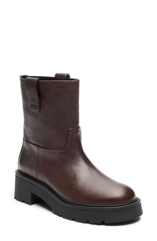 STUART WEITZMAN Ren Leather Bootie - Walnut