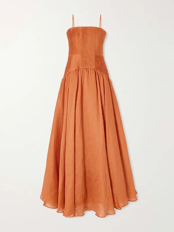 Aje Contour Gathered Lyocell-blend Maxi Dress