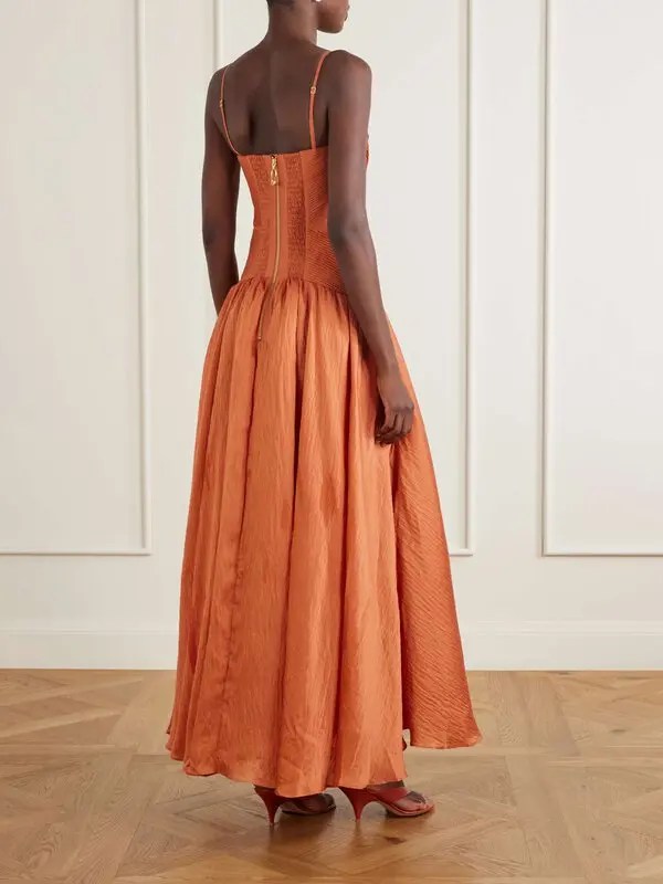 Aje Contour Gathered Lyocell-blend Maxi Dress