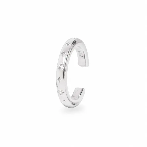 ZOHREH White Sapphire Celestial Ear Cuff Sterling