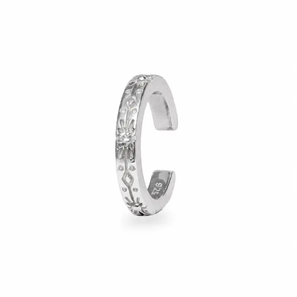 ZOHREH White Sapphire Starburst Ear Cuff Sterling