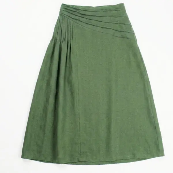 TAARACH & AMPERSAND Captive Skirt Mid-length Linen Silhouette