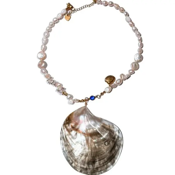 BABALOO JEWELRY Mother-of-pearl And Freshwater Pearl Statement Necklace - White