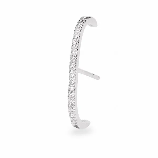 ZOHREH White Sapphire Pave Suspender Earring Sterling
