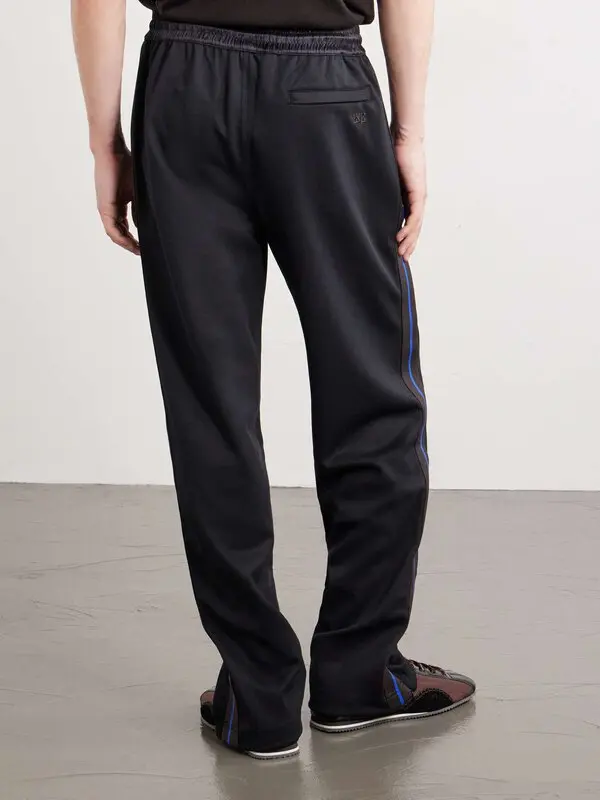 WALES BONNER Form Straight-leg Striped Jersey Sweatpants