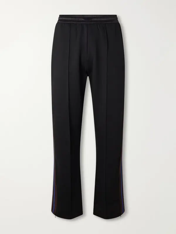 WALES BONNER Form Straight-leg Striped Jersey Sweatpants