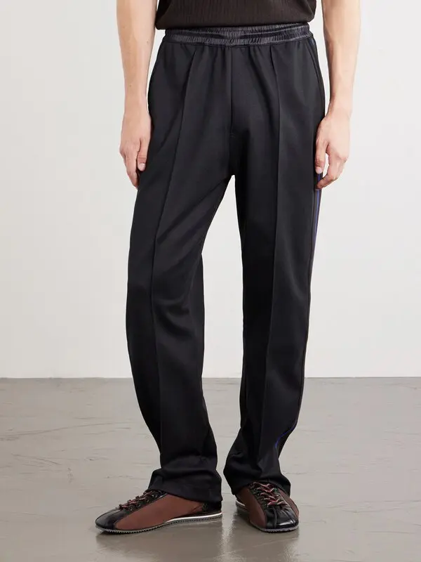 WALES BONNER Form Straight-leg Striped Jersey Sweatpants