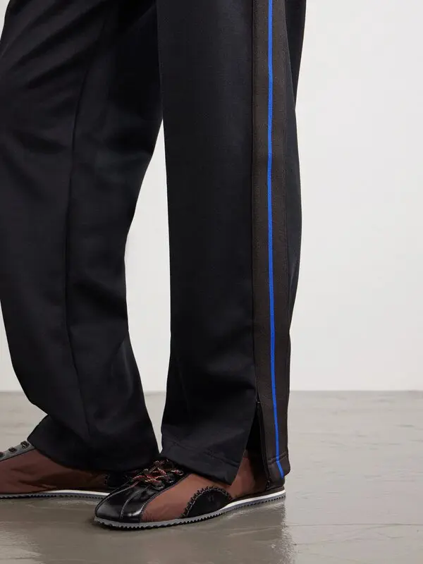 WALES BONNER Form Straight-leg Striped Jersey Sweatpants