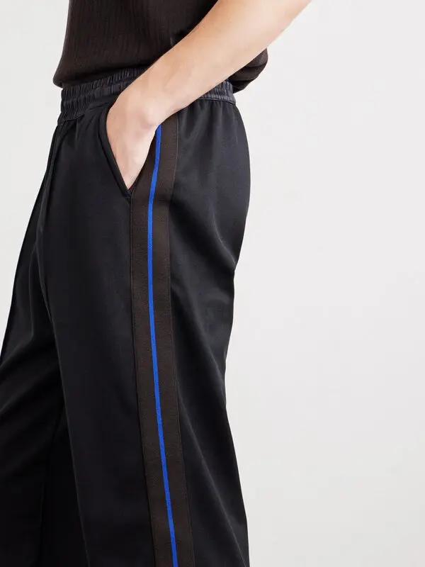 WALES BONNER Form Straight-leg Striped Jersey Sweatpants