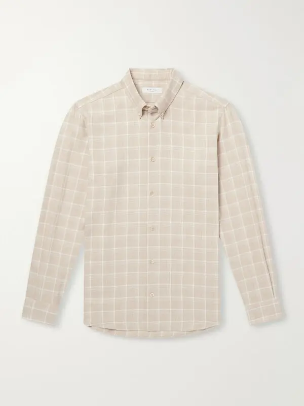 Boglioli Checked Cotton And Lyocell-blend Shirt