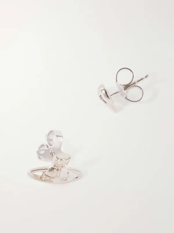 VIVIENNE WESTWOOD Leodaria Logo Sterling Earrings