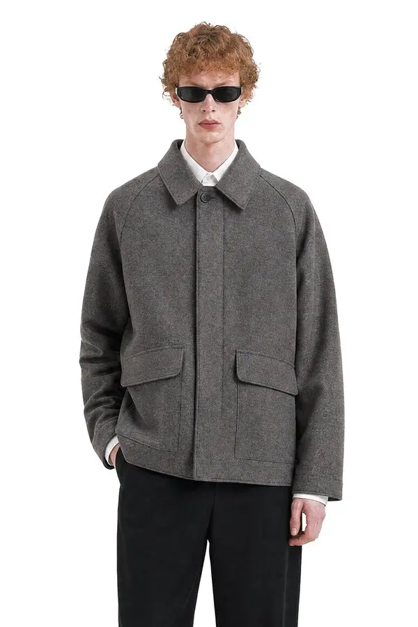 Harris Wharf London Country Jacket In Pressed Wool