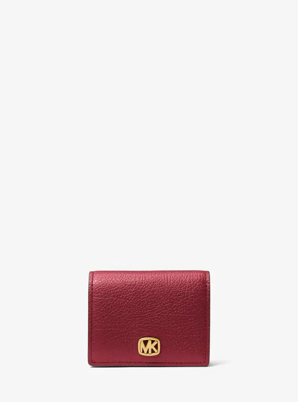 Michael Kors Bryant Small Leather Wallet In By - Red