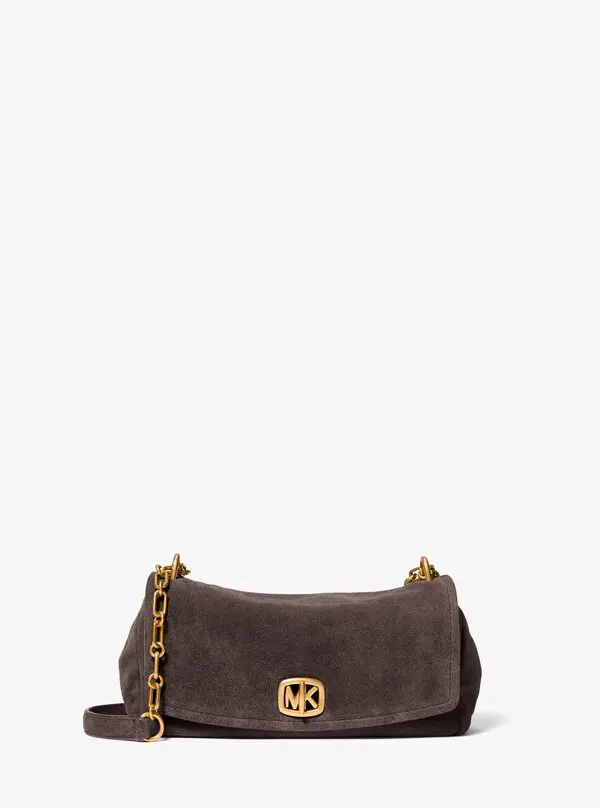 Michael Kors Bryant Small Suede Convertible Shoulder Bag - Brown