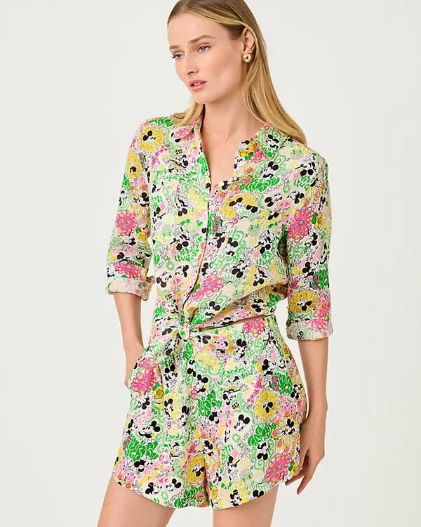 Lilly Pulitzer® Sea View Linen Button Down Shirt