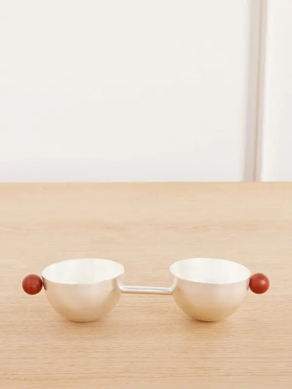 NATALIA CRIADO Double Aperitivo -plated And Stone Bowls