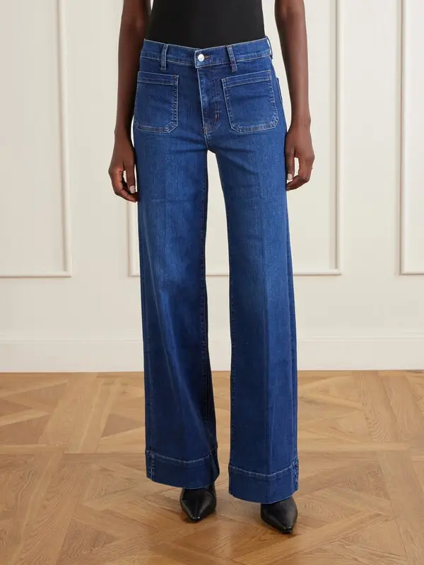 FRAME Le Slice Slim Palazzo Wide-leg Jeans