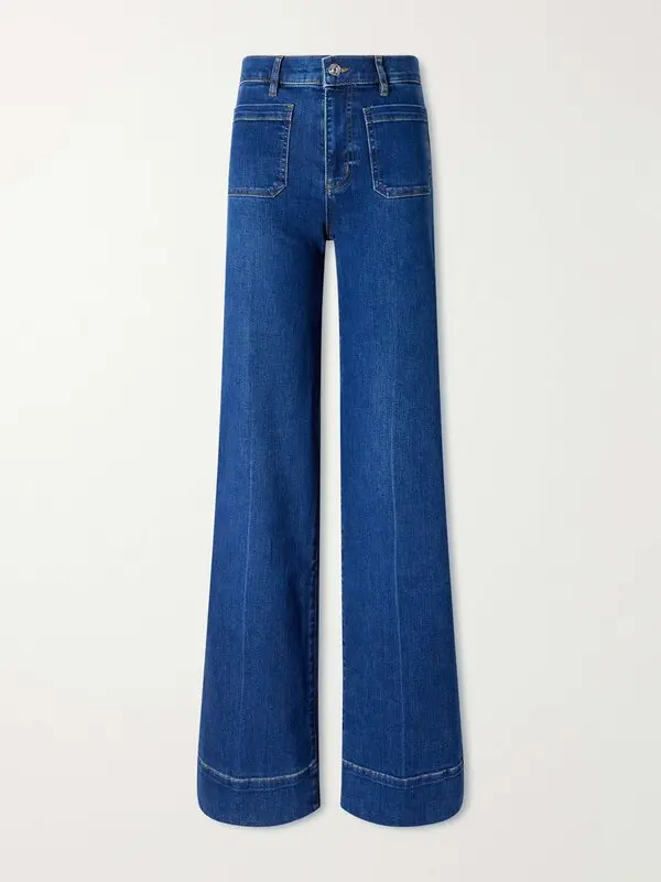 FRAME Le Slice Slim Palazzo Wide-leg Jeans