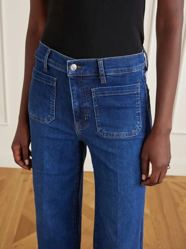 FRAME Le Slice Slim Palazzo Wide-leg Jeans