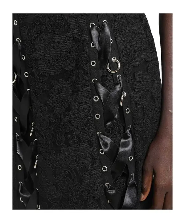 Simone Rocha Lace Ribbon-loop Skirt