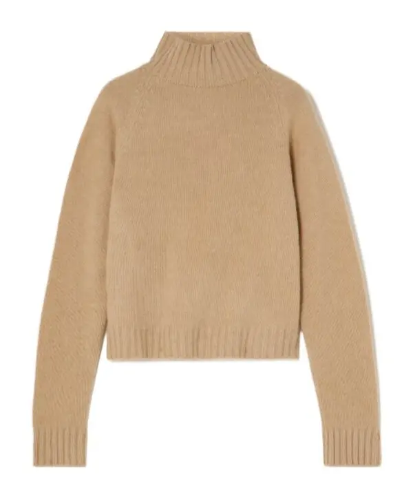 THE ELDER STATESMAN Cashmere Turtleneck Sweater - Brown