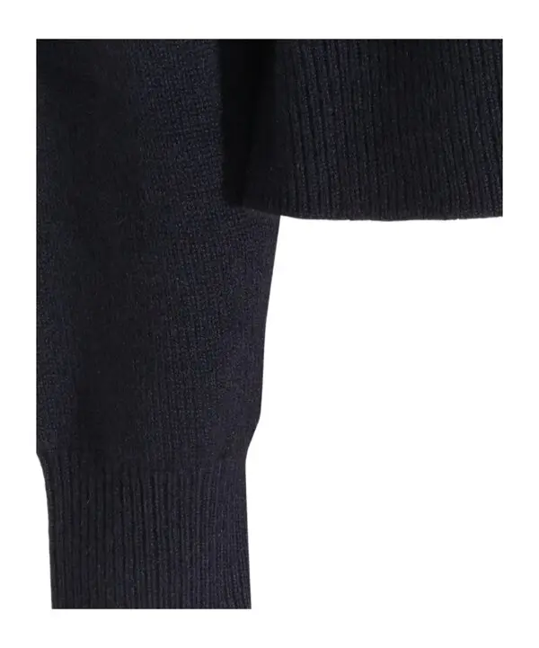 ANINE BING Long-sleeved Polo Sweater With Ribbed Detailing
