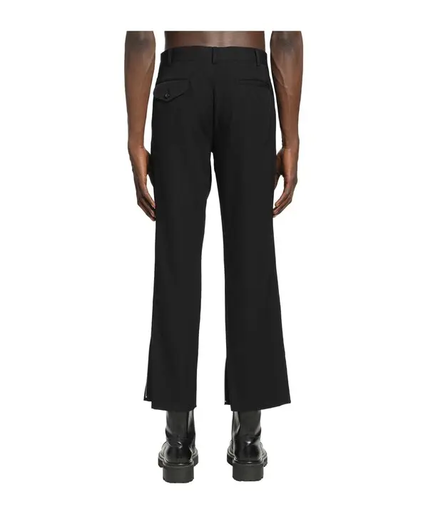 Comme Des Garçons Zip-detail Cropped Flared Trousers