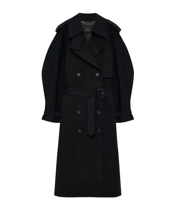 ANINE BING Double Lapel Trench Coat