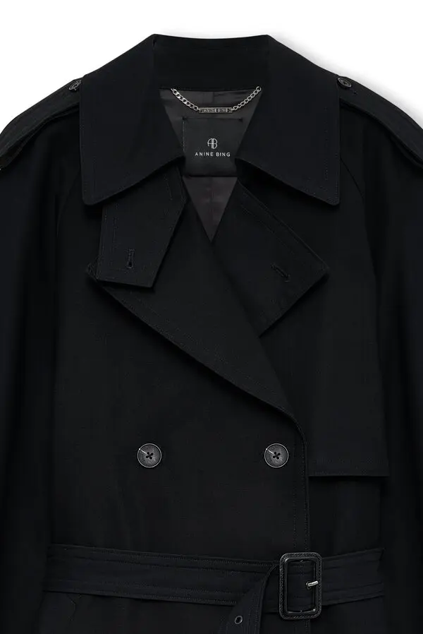 ANINE BING Double Lapel Trench Coat