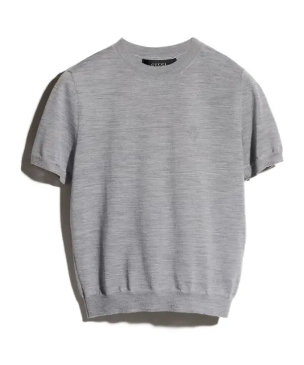Gucci Silk Wool T-shirt With Embroidery