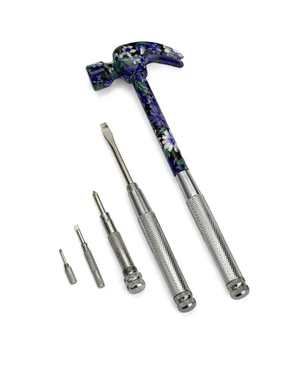 XDOVET 6 In 1 Hammer Multifunction Claw Tool Flower Print - Pattern 5