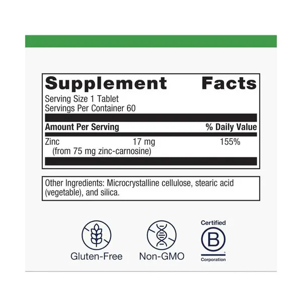 METAGENICS Zinlori 75 High Potency Zinc Carnosine Complex